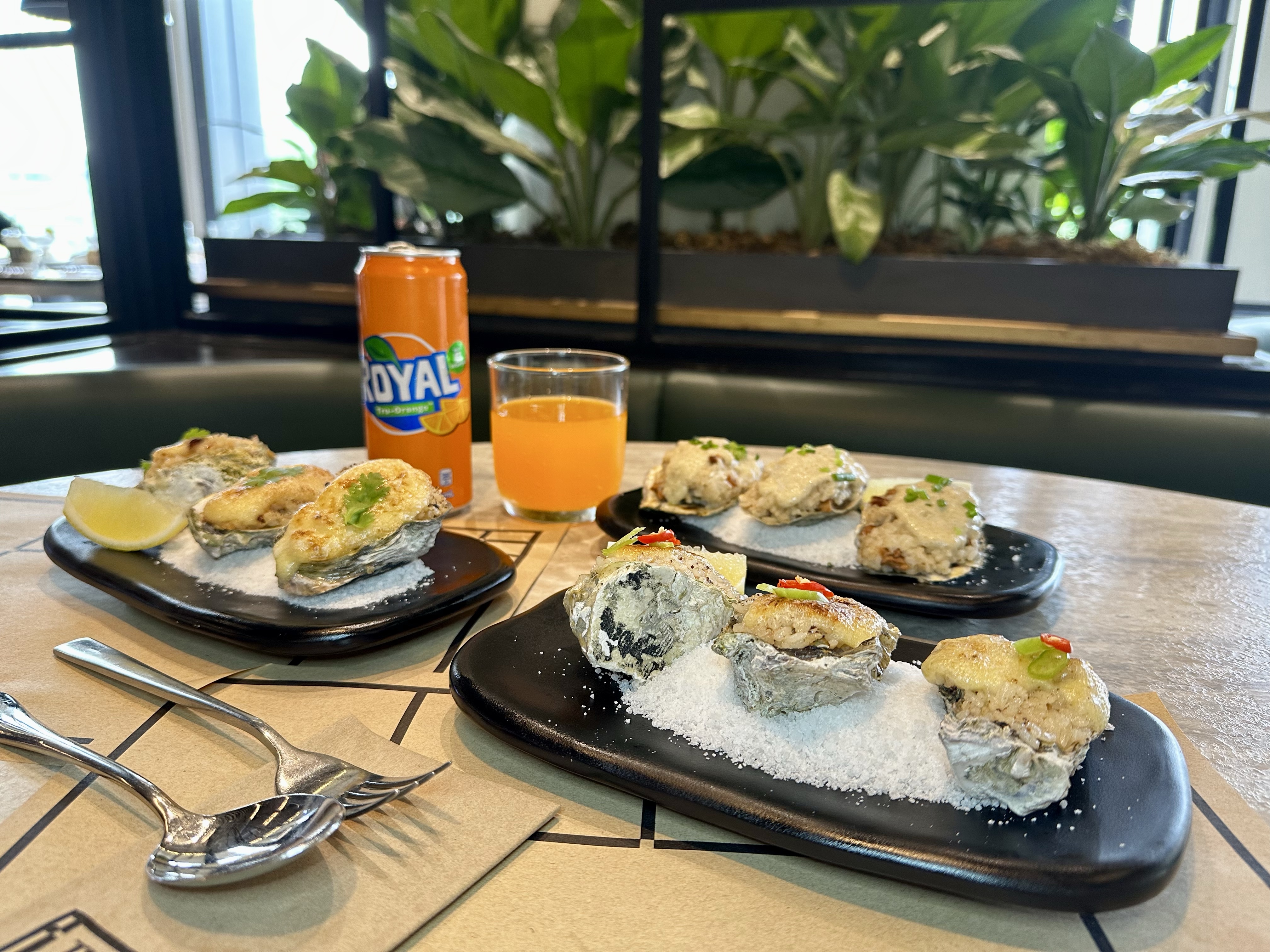 New Rice Baked Oysters at Seafood and Oyster Bar, The Grid Food Market ...